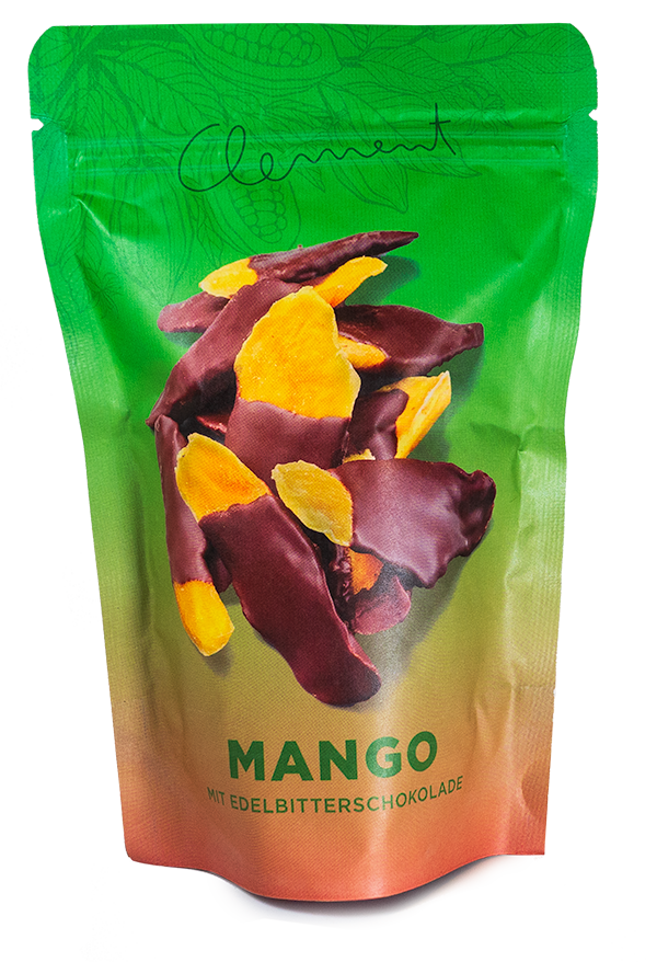 Mango mit Edelbitterschokolade – Clement Chococult